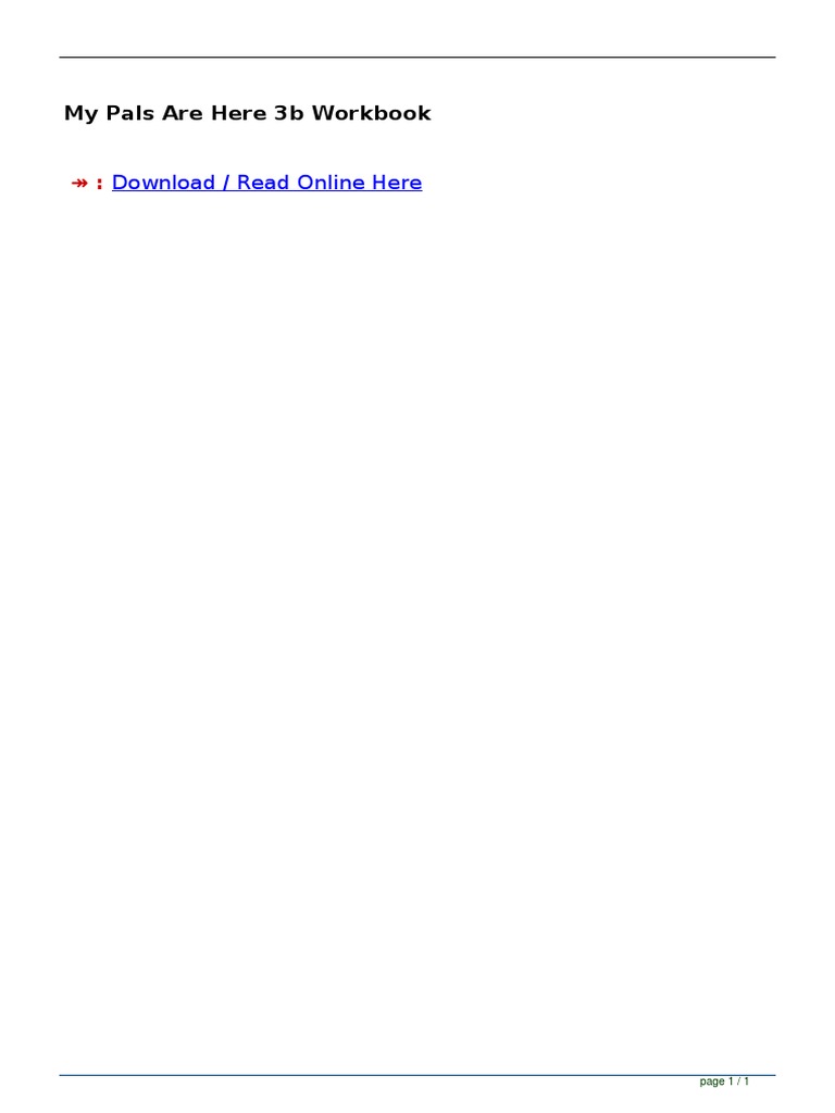 My Pals Are Here 3b Workbook PDF | PDF | Thesis | Books