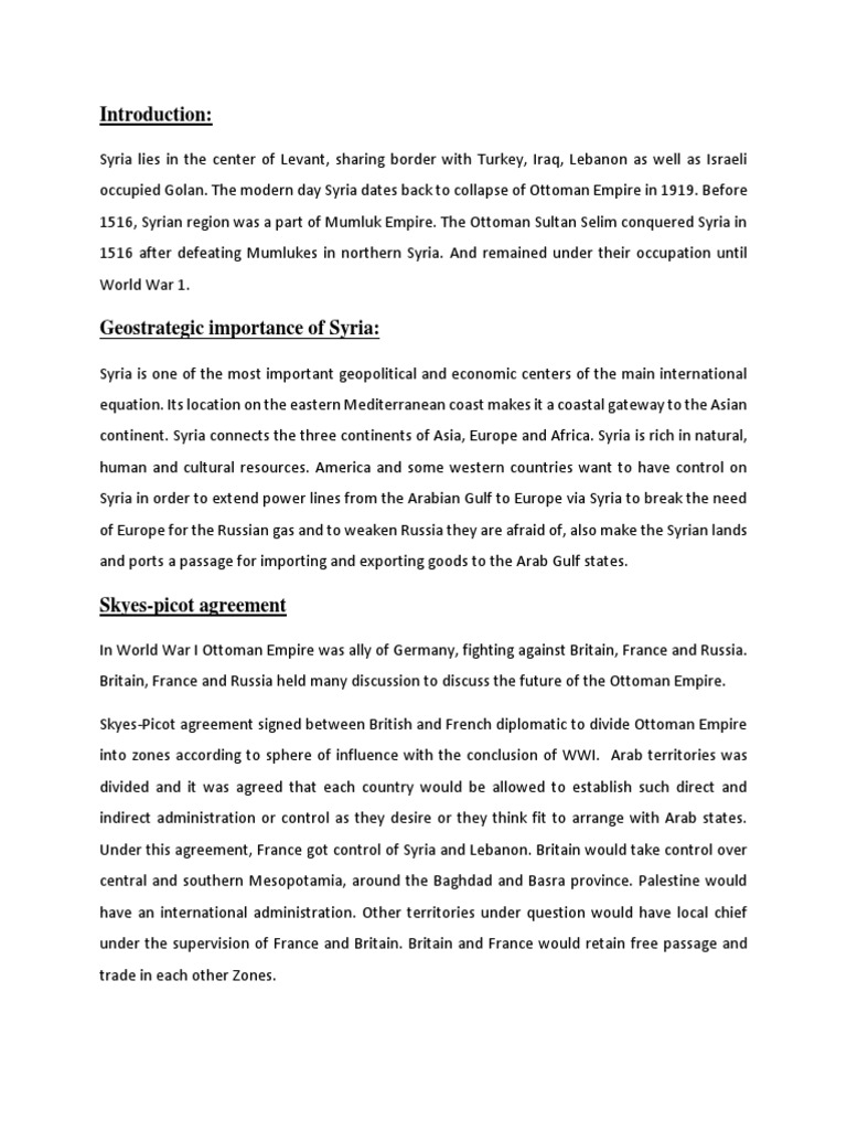 Syrian History and Civil War in Syria | PDF | Syria | Kurdistan Workers ...