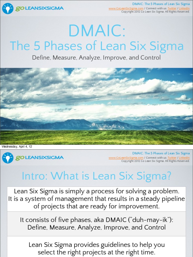DMAIC The 5 Phases of Lean Six Sigma Slides | PDF | Six Sigma | Business
