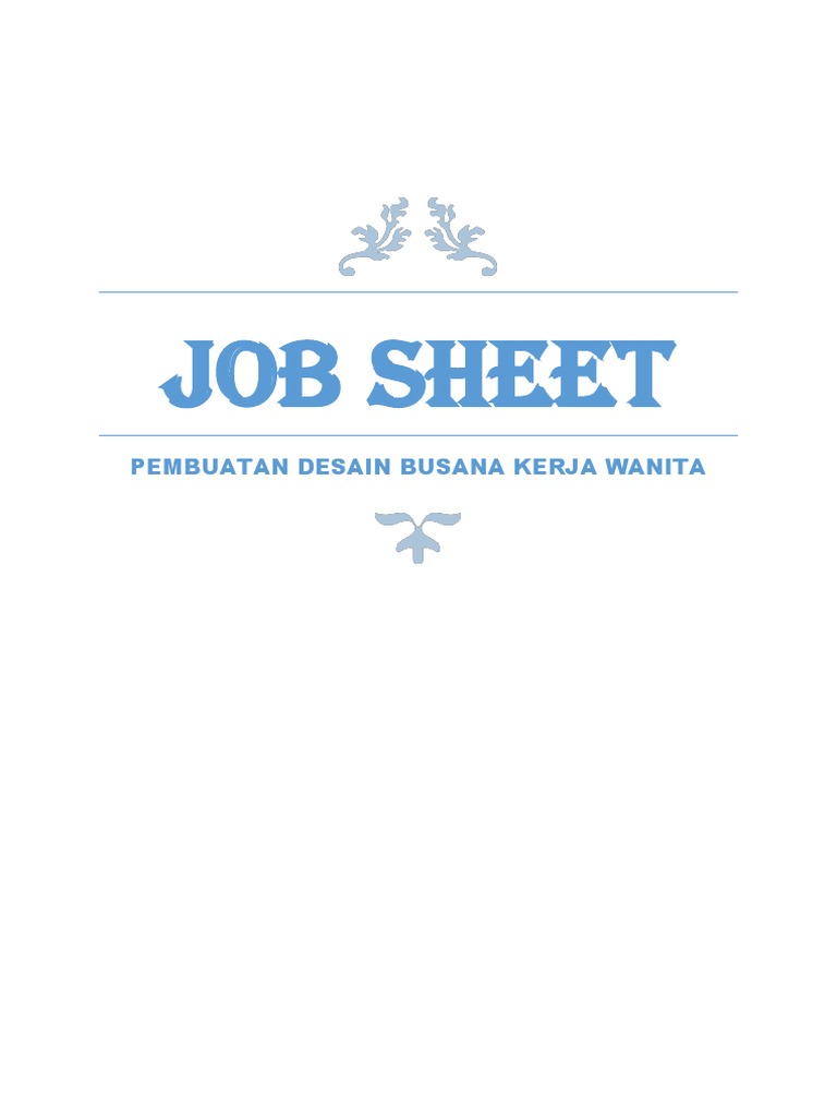 Job Sheet Busana Kerja | PDF