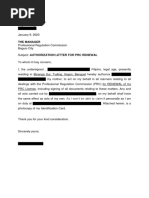 Authorization Letter For Disconnection PLDT | PDF | Electronics | Telephony