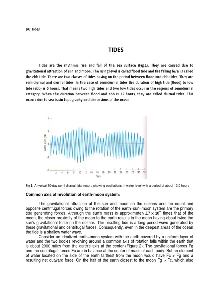Tides Lecture For Berhampur University by Prof.A.S.N.MURTY | PDF | Tide | Sea Level Rise