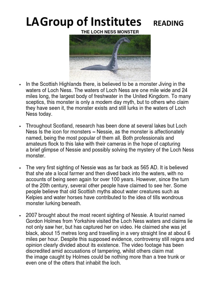 The Loch Ness Monster | PDF | Loch Ness Monster | Gender