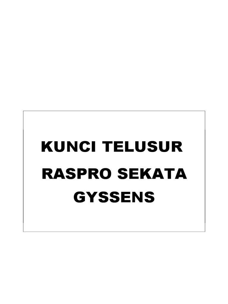 RASPRO SEKATA Gyssens | PDF