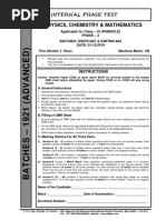 Fiitjee Phase Test Paper | PDF | Ion | Circle