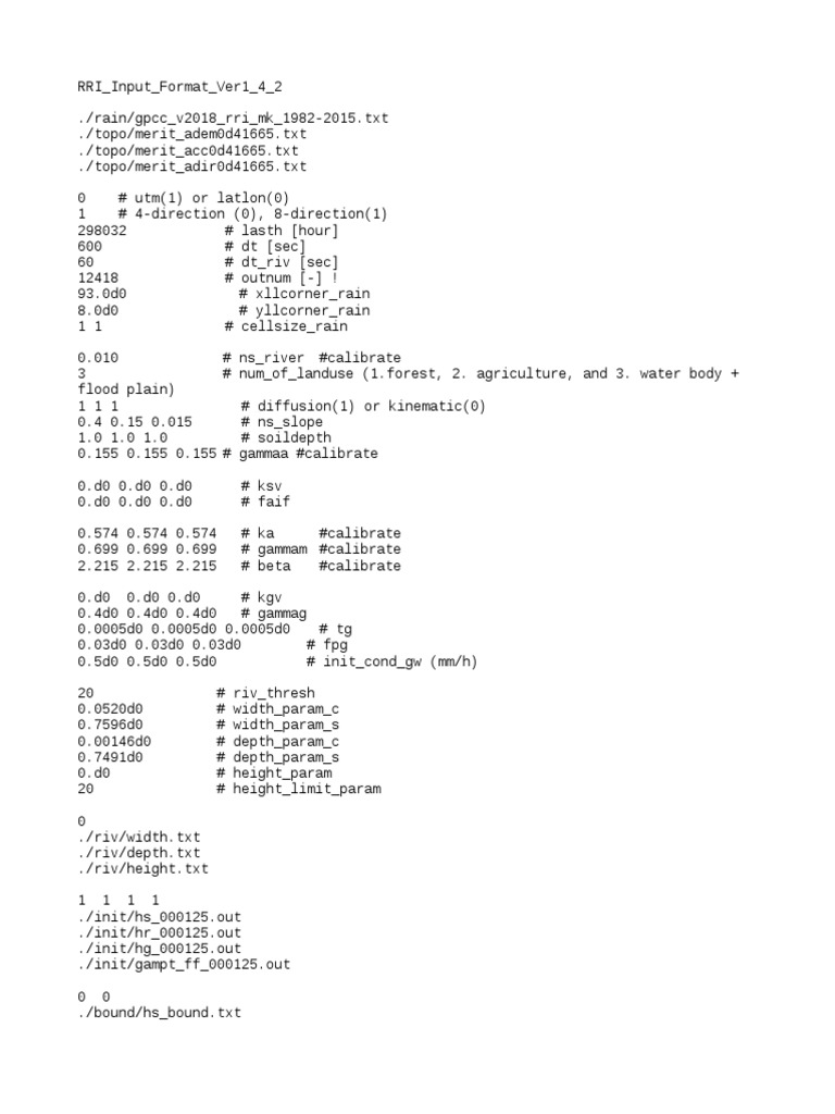 RRI Input Calibrated | PDF