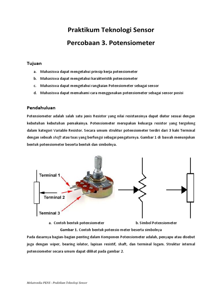 Praktikum Teknologi Sensor - Potensiometer | PDF | Komputer | Teknologi ...