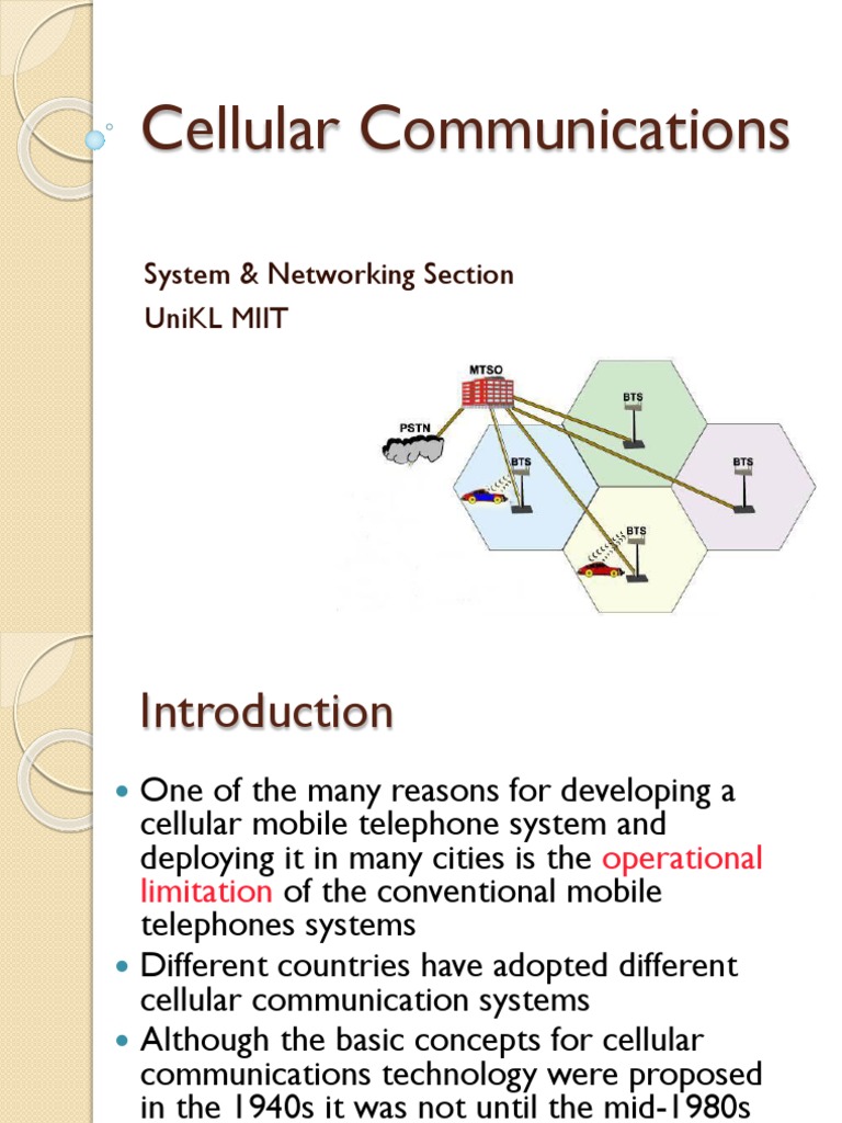 Evolution of Cellular Communications | PDF | Cellular Network | Gsm