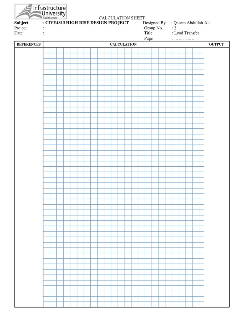 RC Manual Calculation Sheet | PDF