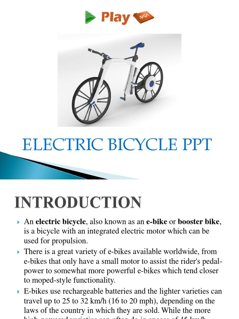 Electric Bicycle | PDF | Wheeled Vehicles | Outdoor Recreation