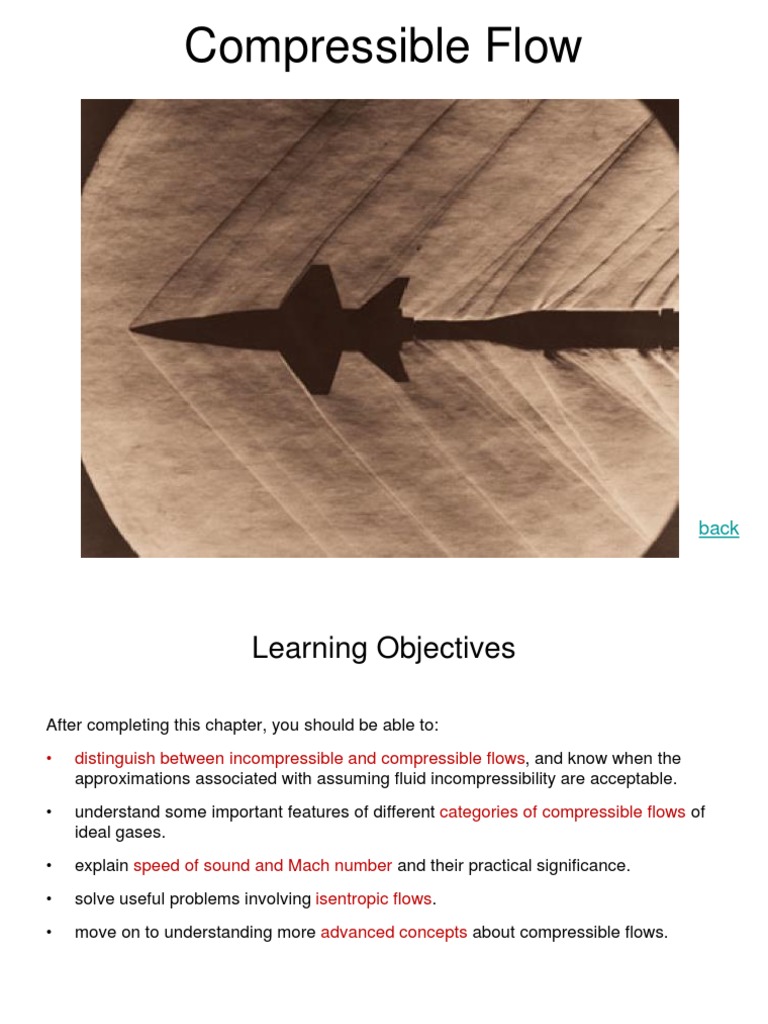 CH 11 Compressible Flow | PDF | Compressible Flow | Mach Number