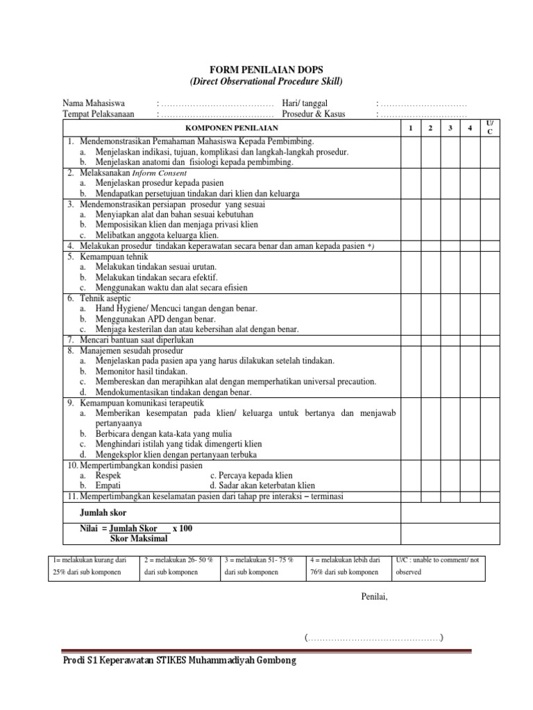 Form DOPS | PDF | Karier & Perkembangan