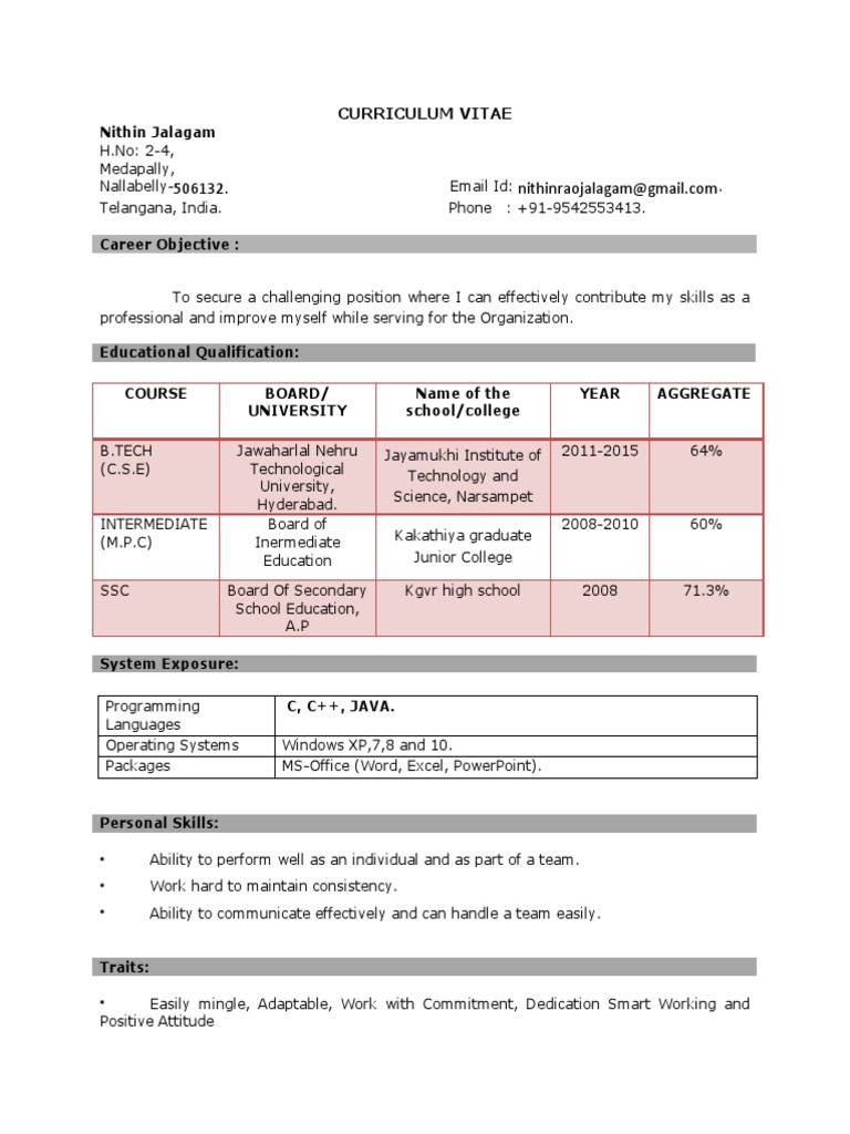 NIthin Resume | PDF | Software | Communication