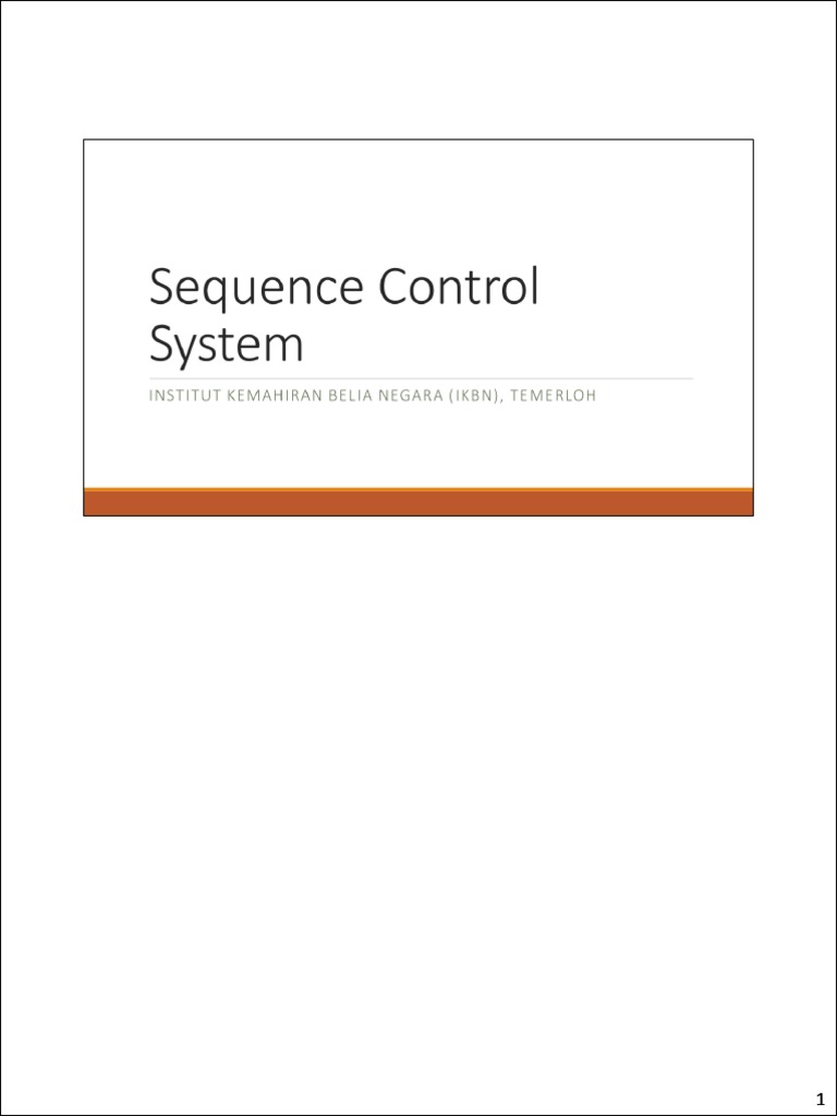 Sequence Control System | PDF | Control System | Machines