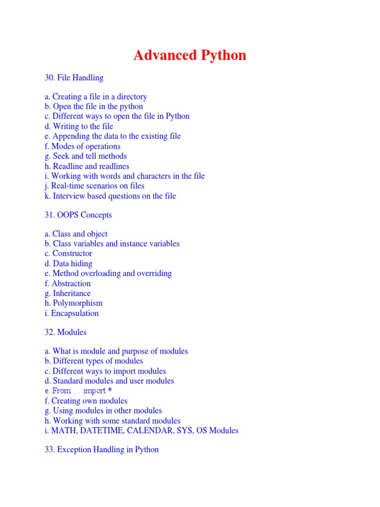 Advanced Python | PDF | Method (Computer Programming) | Databases