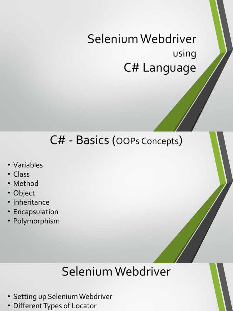 Selenium Webdriver PDF | PDF | Class (Computer Programming) | Inheritance (Object Oriented ...