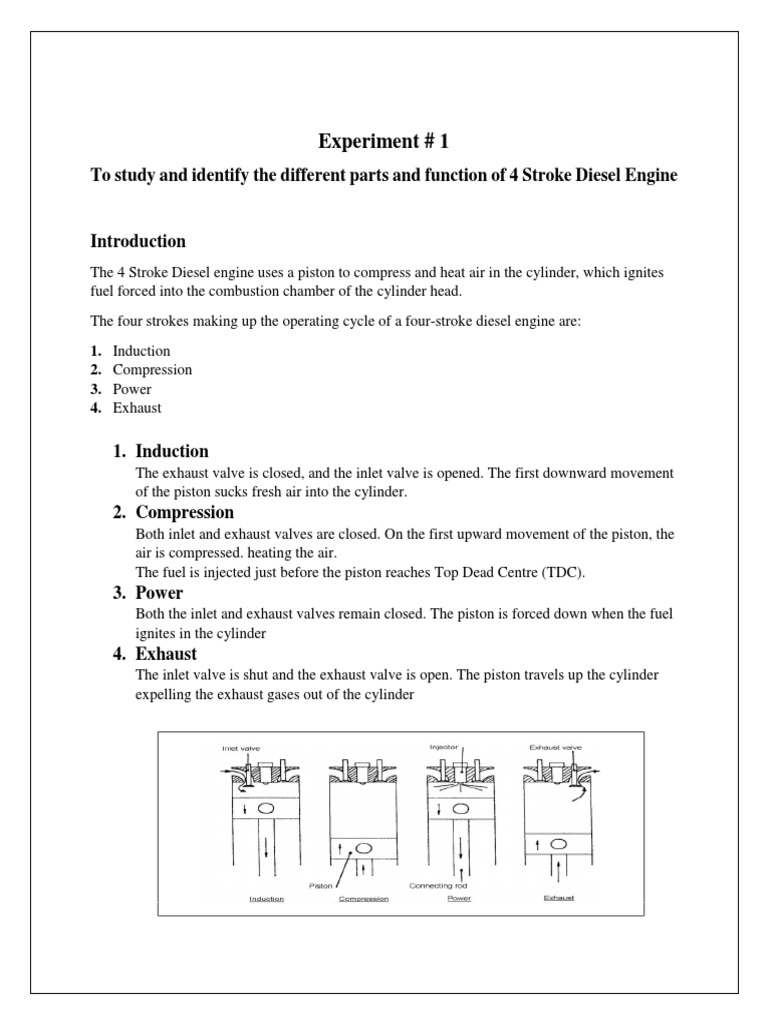 Experiment 1 | PDF | Internal Combustion Engine | Diesel Engine