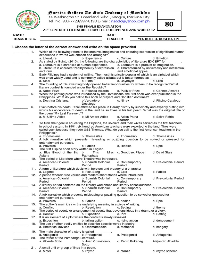 21ST Century Literature From The Philippines and World Finals 2019-2020 ...