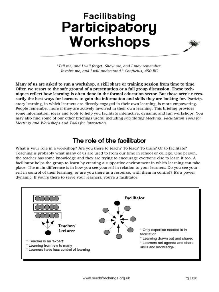 Facilitating Participatory Learning: Guidance on Running Interactive ...