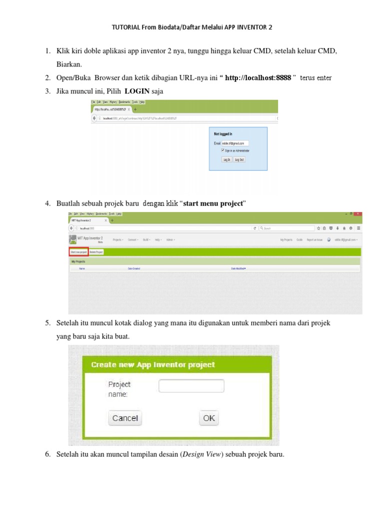 Tutorial From Menu App Inventor | PDF