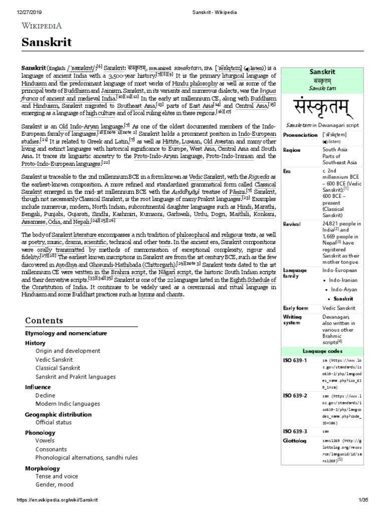 Sanskrit | PDF | Sanskrit | Languages