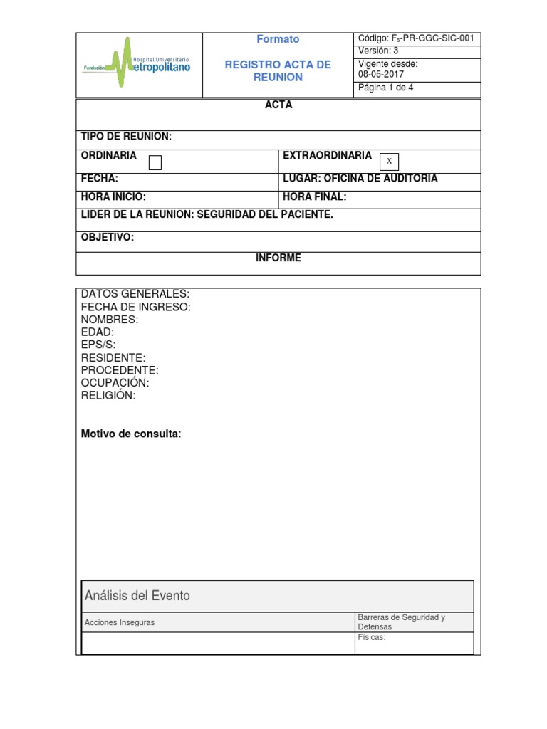Formato de Protocolo de Londres | PDF | Seguridad del paciente | Bienestar Formato de Protocolo de Londres | PDF | Seguridad del paciente | Bienestar