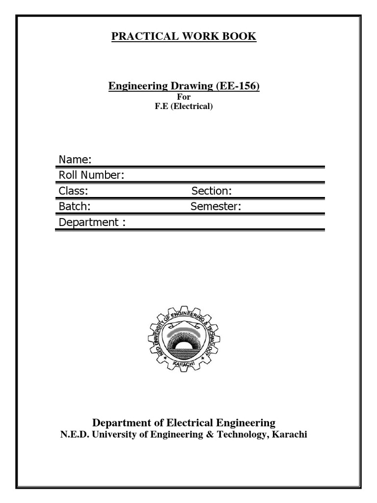 156 - Engineering - Drawing - EE-155 - Lab - Manual Final-2 | PDF ...