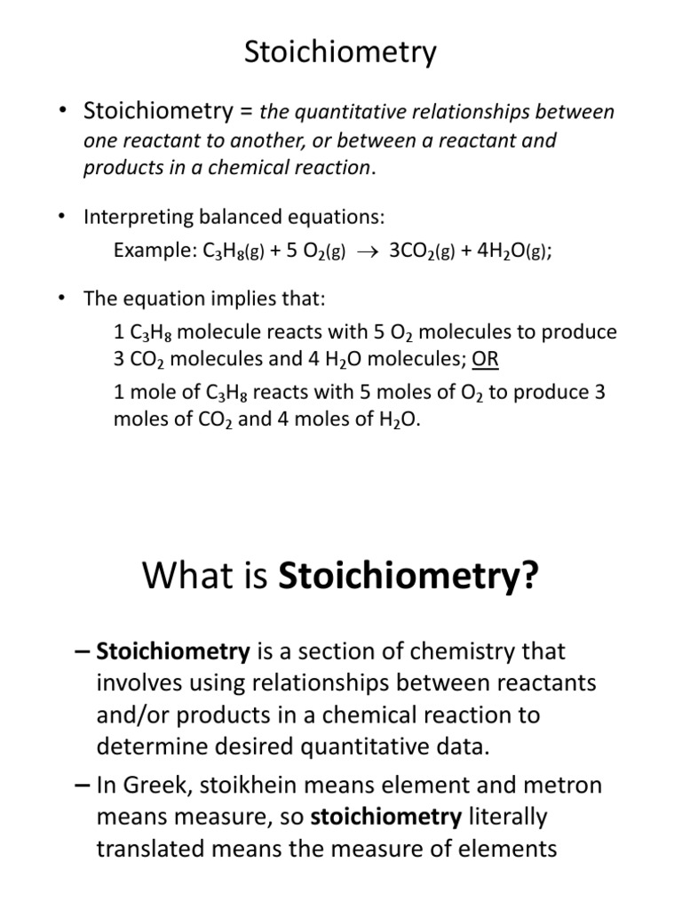 STOCHIOMETRY | PDF | Stoichiometry | Mole (Unit)