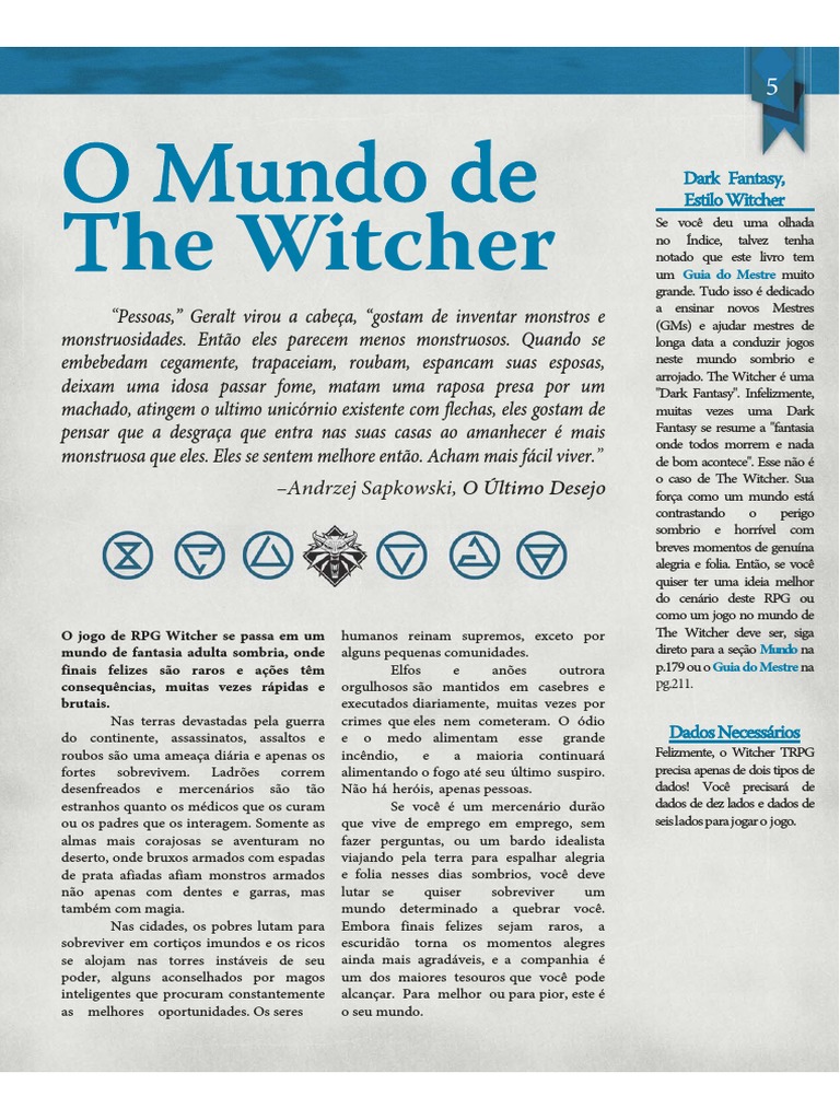The Witcher Pen & Paper RPG Guide | PDF