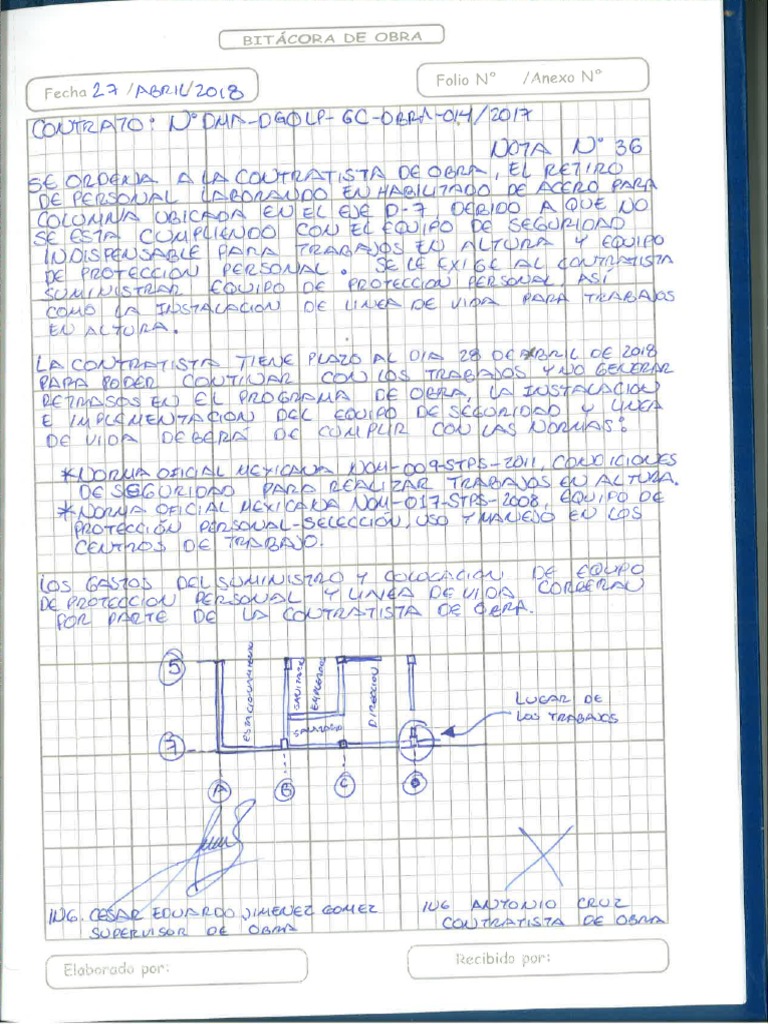 Ejemplo de Notas de Bitacora Convencional | PDF