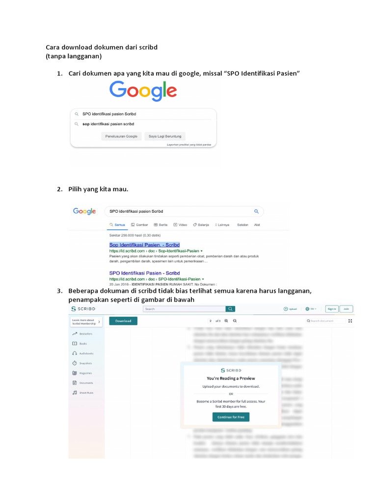 Cara Download Dokumen Dari Scribd | PDF