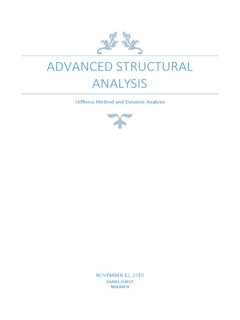 Advanced Structural Analysis | PDF | Normal Mode | Stiffness