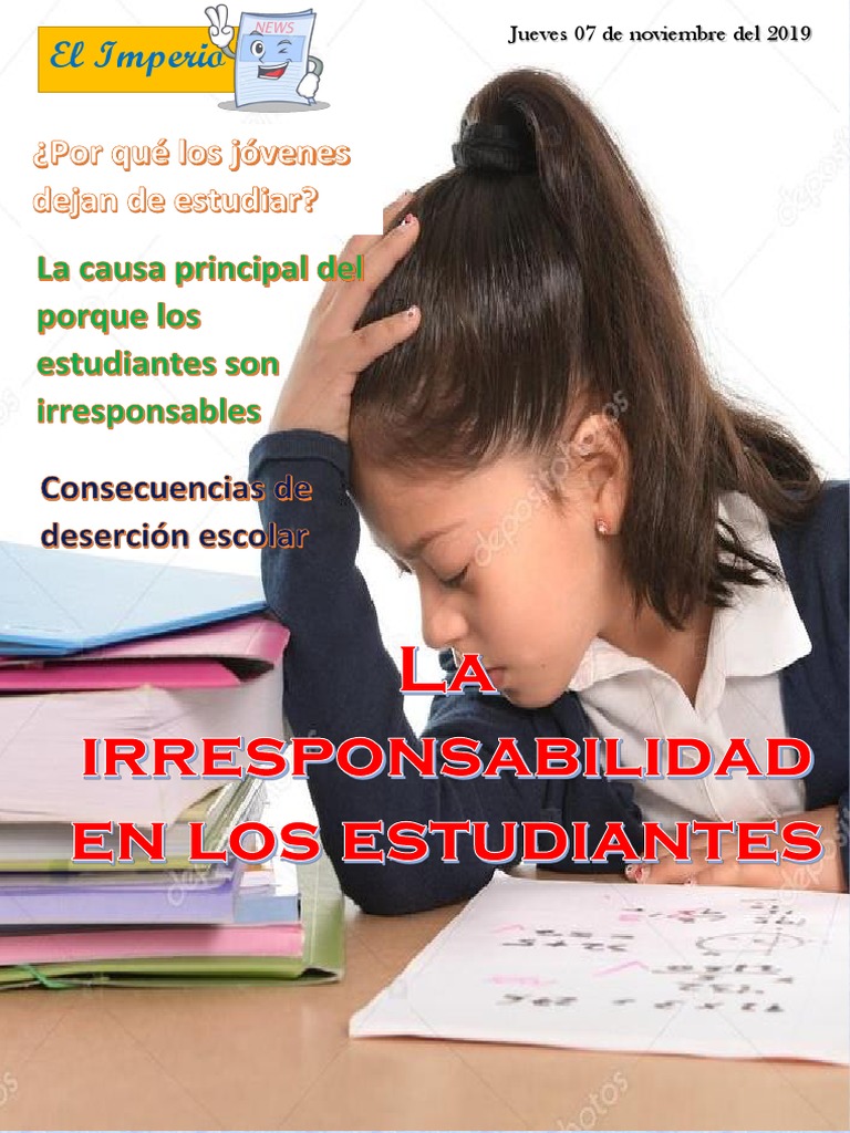 El Porqué de La Irresponsabilidad de Los Estudiantes | PDF | Educación ...