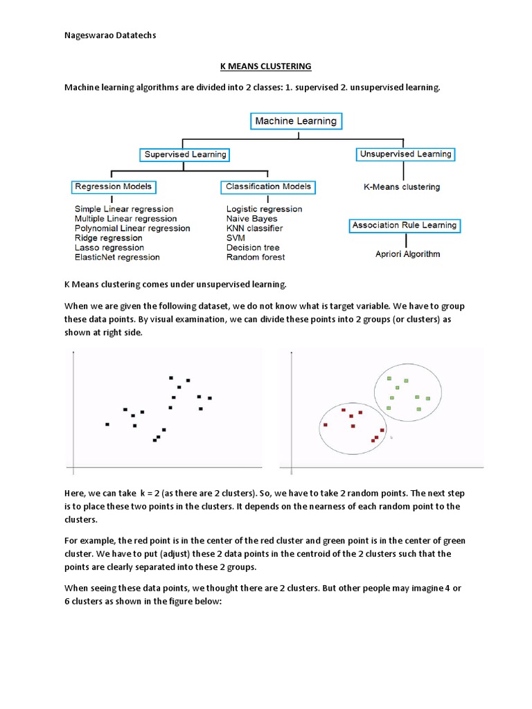K Means Clustering | PDF | Cluster Analysis | Errors And Residuals