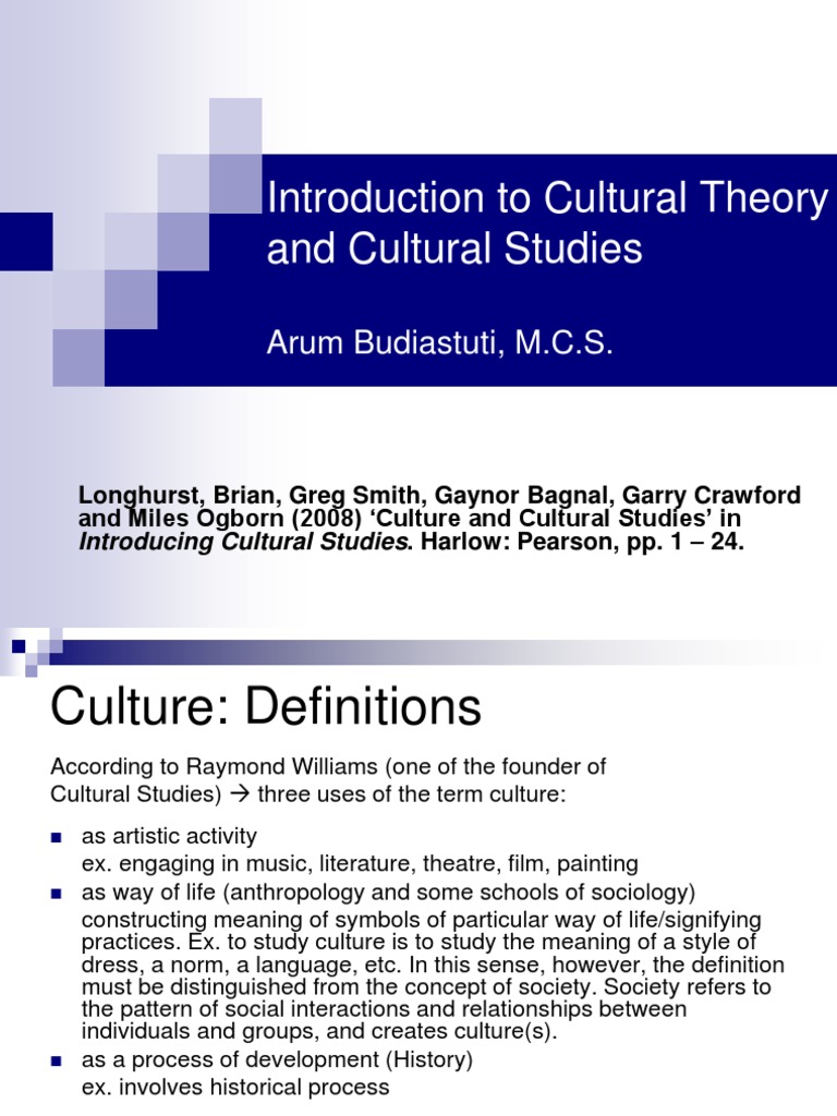 Introduction To Cultural Studies For Pkbu | PDF | Cultural Studies ...
