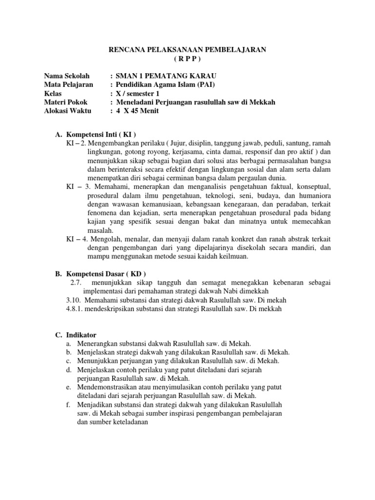 Contoh RPP | PDF