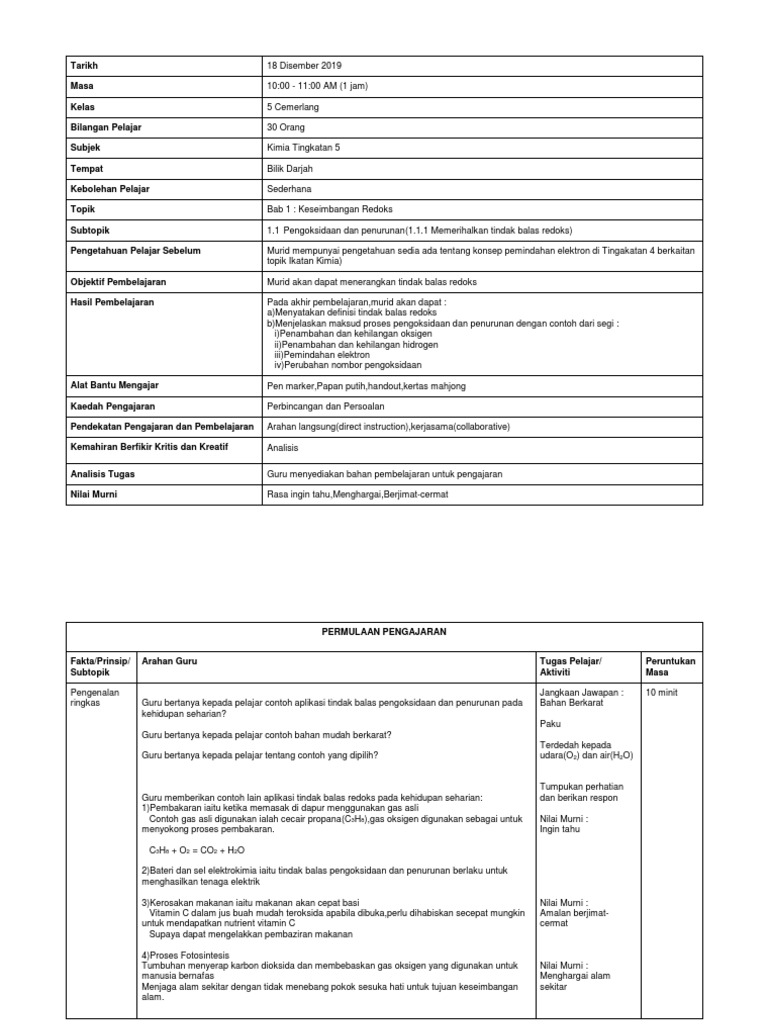 Lesson Plan - PQI6004 | PDF | Sains & Matematika