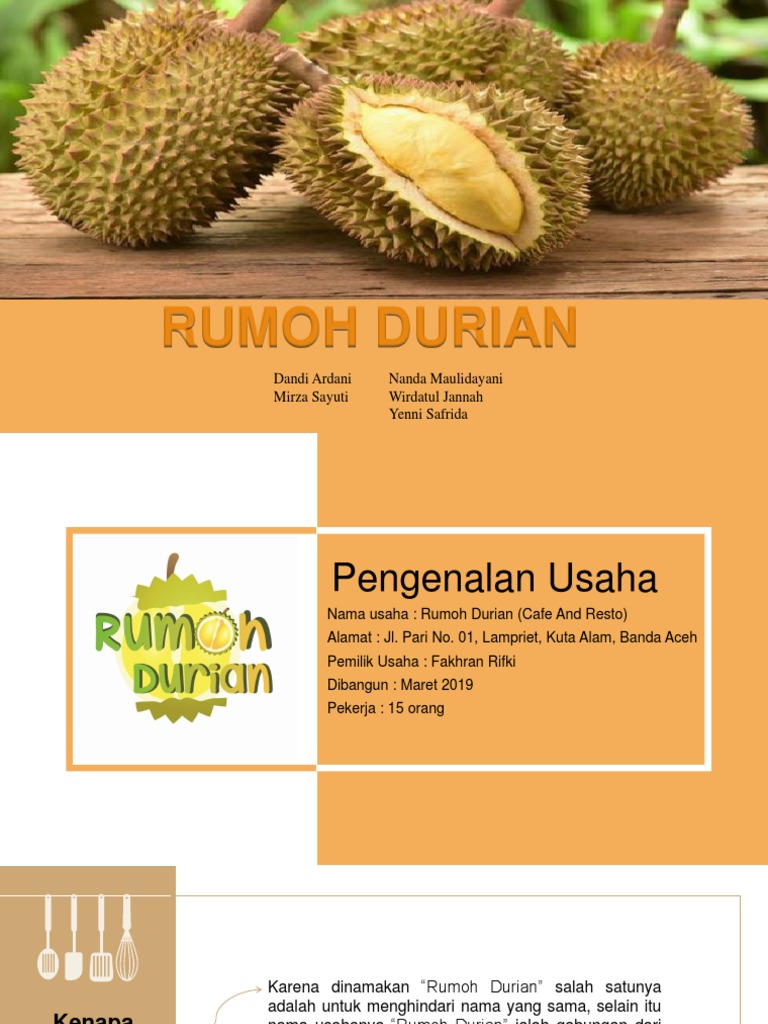 MENGEMBANGKAN USAHA RUMOH DURIAN | PDF