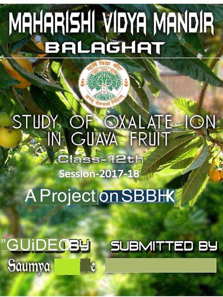 Oxalate Ion Presence in Guava Ripening | PDF | Titration | Chemistry