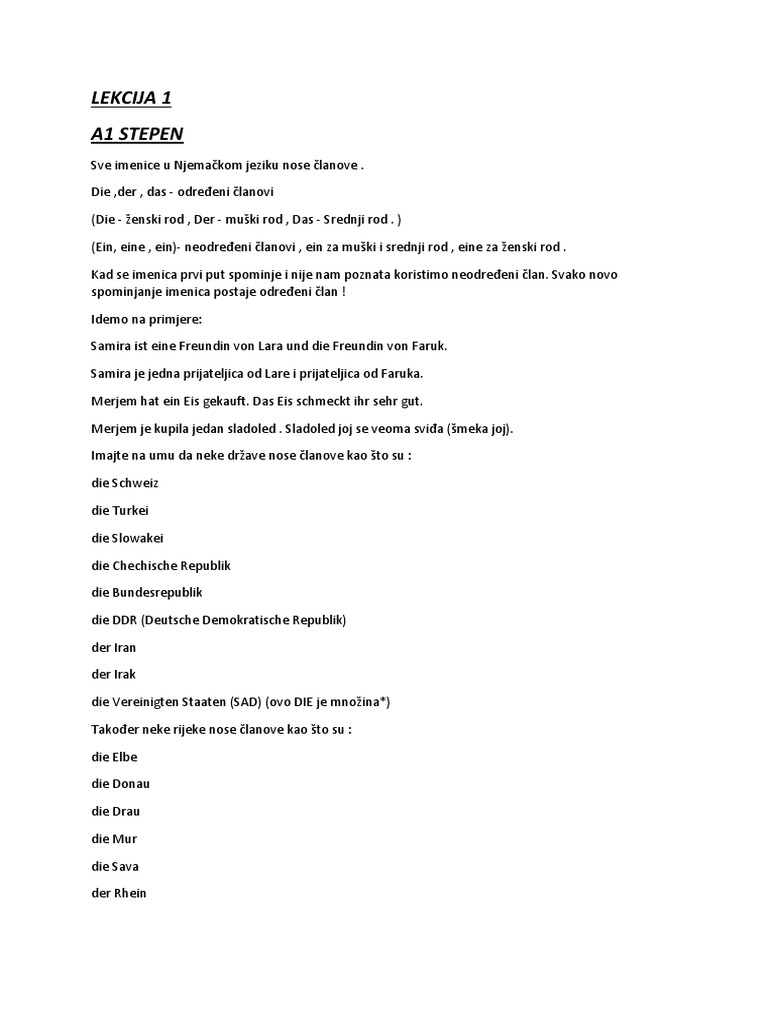 Njemacki Lekcije | PDF