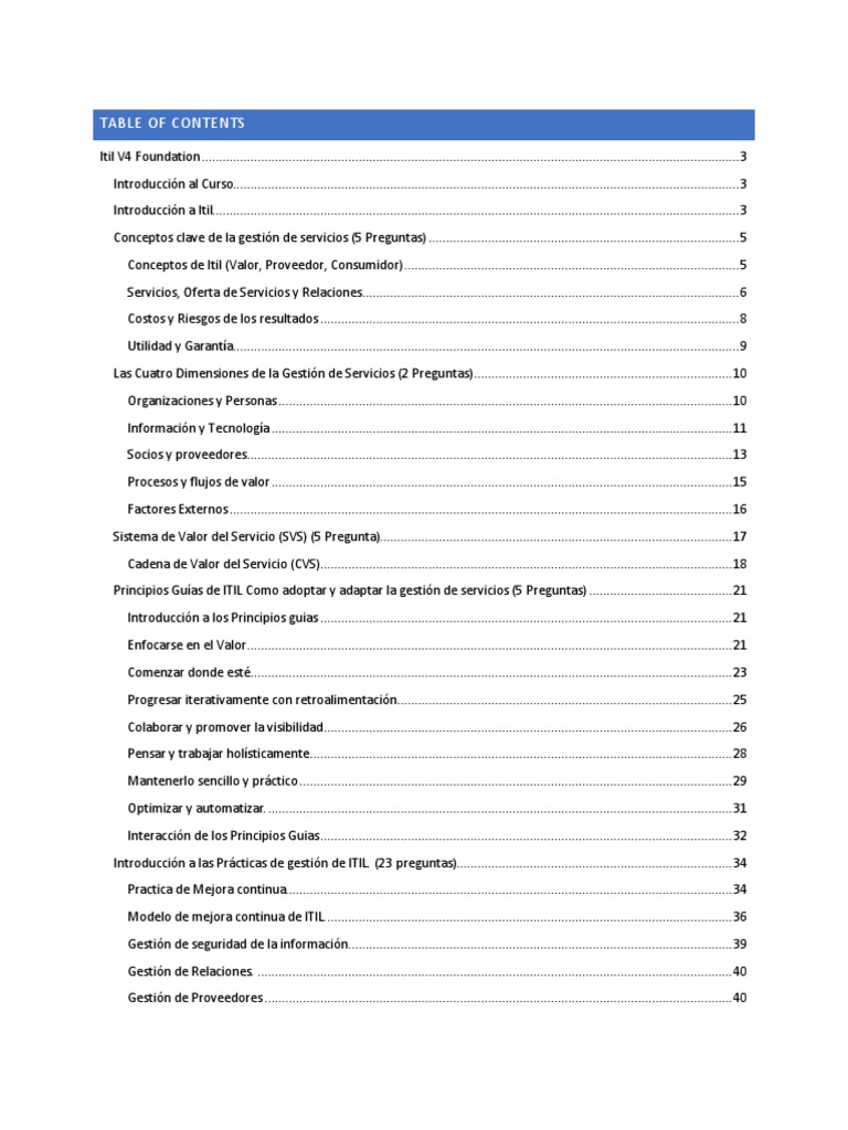 Itil V4 Foundation Spanish Guide | PDF | Itil | Los consumidores