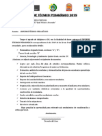 Informe Técnico Pedagógico 2025 - Primer Bimestre | PDF | Maestros | Enseñando