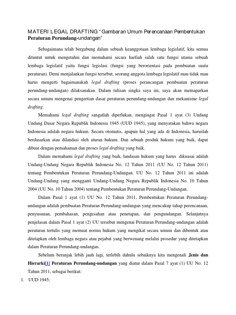 Materi Legal Drafting | PDF