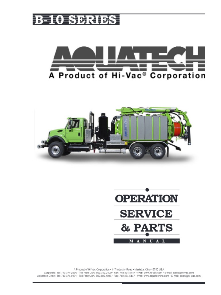 Aquatech B Series Operations Manual PDF | PDF