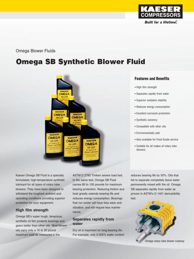 Omega Fluid PDF | PDF | Bearing (Mechanical) | Lubricant
