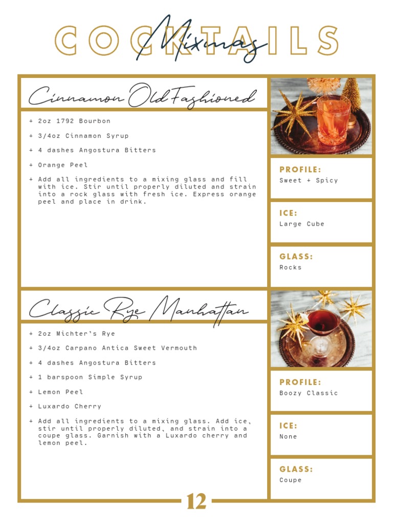 12 Mixmas Recipe Guide | PDF | Drink | Mixed Drinks