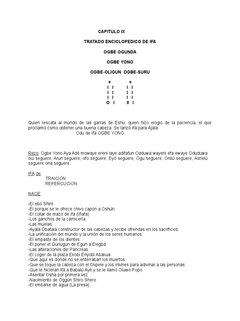 Ogbe Yonu. | PDF | Religión y creencia | Naturaleza