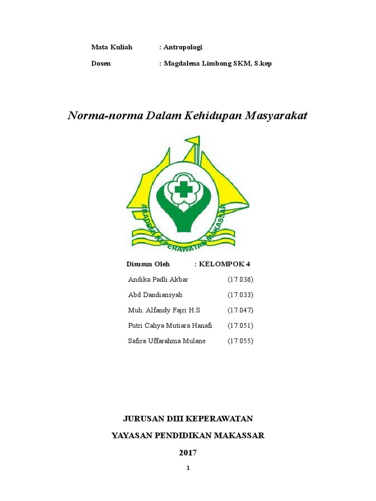 Norma-norma dalam Kehidupan Masyarakat | PDF | Ilmu Sosial | Gaya Hidup