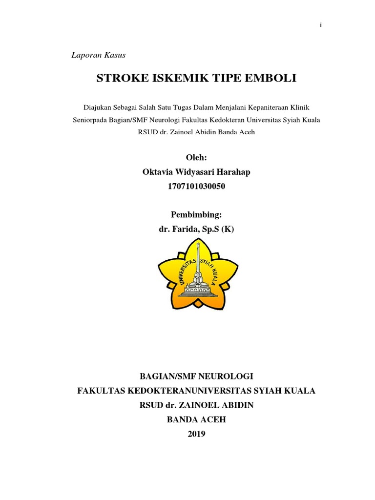 Laporan Kasus Stroke Iskemik | PDF