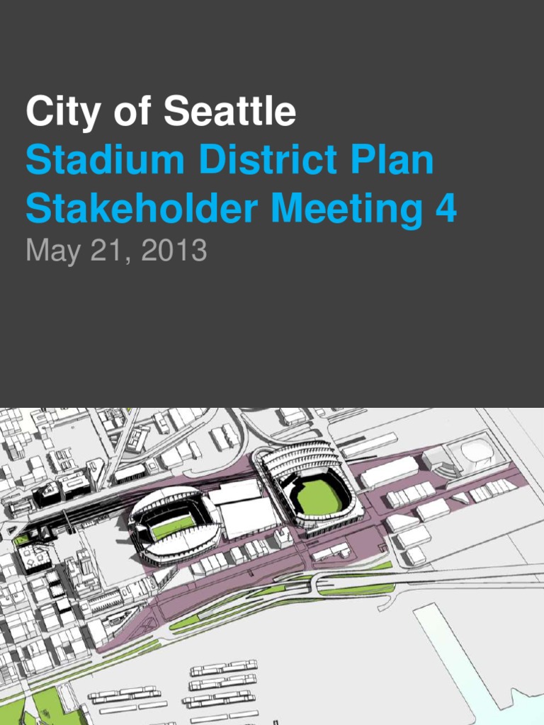 Seattle Stadium District Plan Overview | PDF | Transport | Economic Sectors